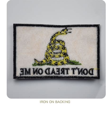 2020 High Quality DON T TREAD ON ME Embroidery Patch Front Size Iron On Clothing For Biker