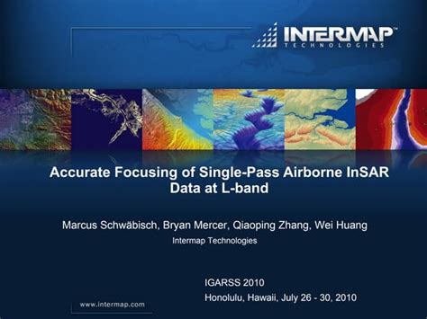 Th1 L09 Accurate Focusing Of Single Pass Airborne Insar Data At L