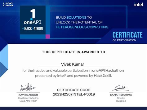 Vivek Kumar On Linkedin Intel Oneapi Hackathon