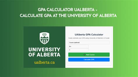 GPA Calculator UAlberta Calculate GPA At The University Of Alberta
