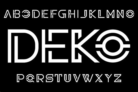 Premium Vector Modern Decorative Display Font Vector