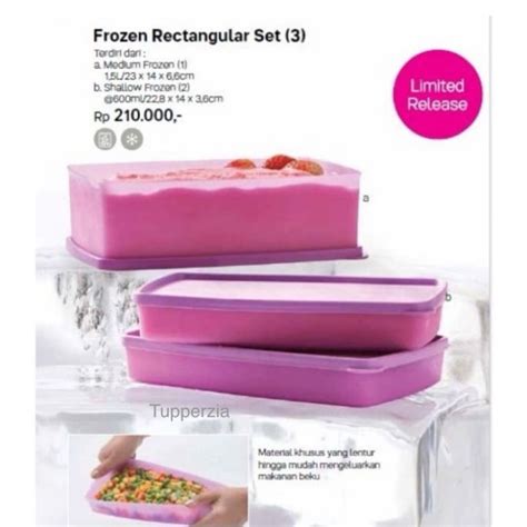 Jual Frozen Rectangular Set 3 Tupperware Shopee Indonesia