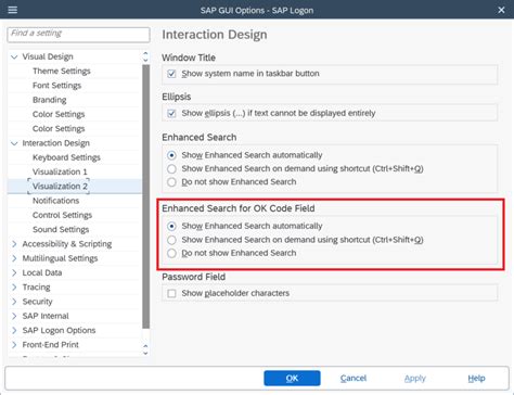 Enhanced Search For Ok Code Field In Sap Gui 80