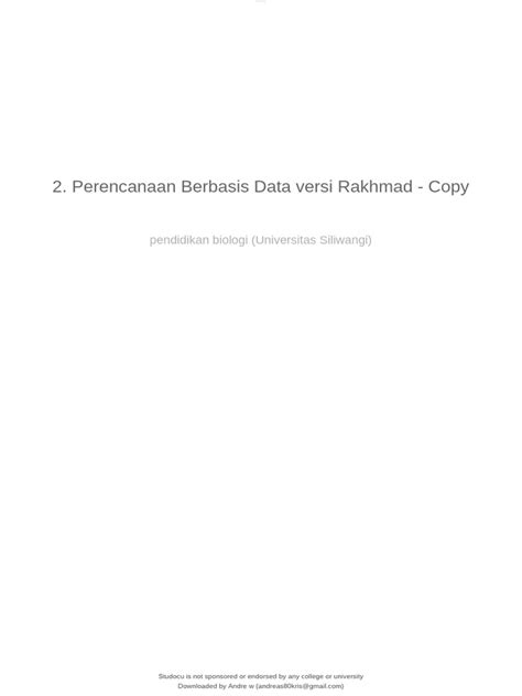 2 Perencanaan Berbasis Data Versi Rakhmad Copy Pdf