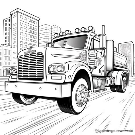 Coloring Pages Trucks Printable Full Page