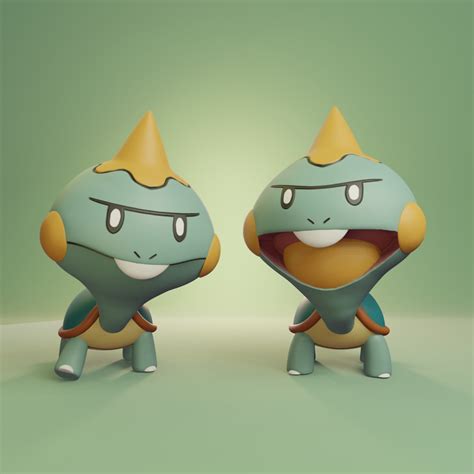 Fichier Stl Pokemon Chewtle Avec 2 Poses・idée Pour Impression 3d à Télécharger・cults