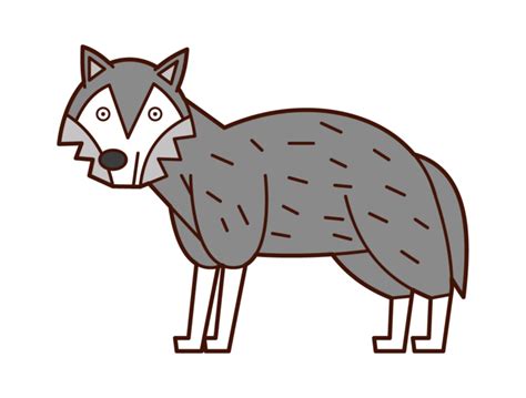늑대의 그림 무료 일러스트 소재집 Kukukeke
