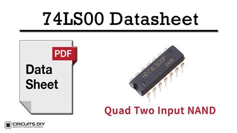 74ls00 Quad Two Input Nand Gate Datasheet Nand Gate Quad Gate
