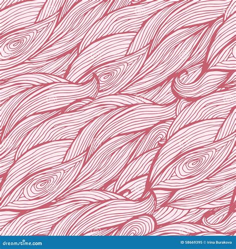 Seamless Wave Pattern Stock Vector Illustration Of Hair 58669395