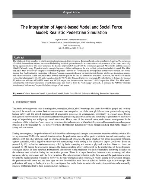 Pdf The Integration Of Agent Based Model And Social Force Model