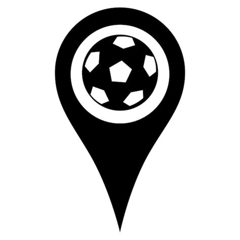 Soccer Match Location Hand Drawn Icon Soccer Ball Graphic Illustration