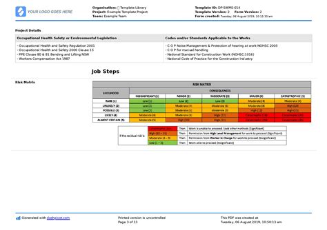 Bricklaying Safe Work Method Statement Swms For Bricklaying