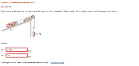 solved if the system is released from rest determine the