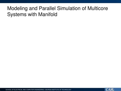 Ppt Modeling And Parallel Simulation Of Multicore Systems With