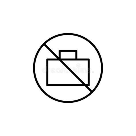 Briefcase Icon Thin Vector Set Stock Illustration Illustration Of