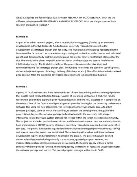 3activity 2 Differentiating Between Applied Research And Basic Research Docx