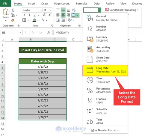 How To Insert Day And Date In Excel 3 Methods Exceldemy