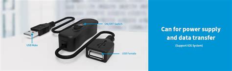 USB Switch Extension Cable ANDTOBO Upgraded USB Extension Cord With On Off Power Switch Cable