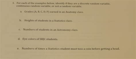 Solved 1 For Each Of The Examples Below Identify If They