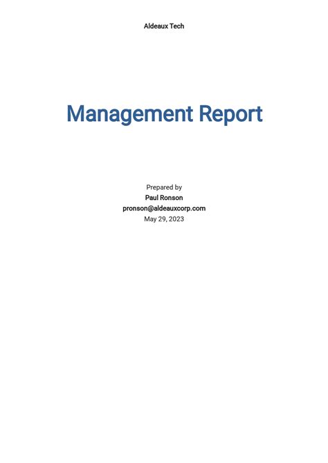 Free Management Report Templates Download Word Excel Pages Numbers PDF Google Docs