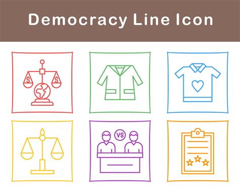 Democracy Vector Icon Set 21518367 Vector Art At Vecteezy
