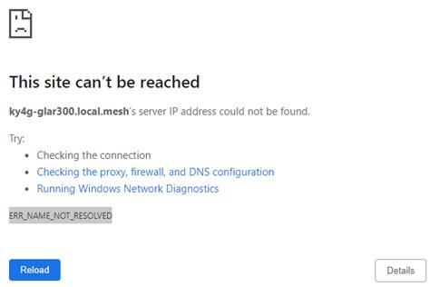 ERR NAME NOT RESOLVED When Using GL Inet AR 300Ms Issue 748 Aredn