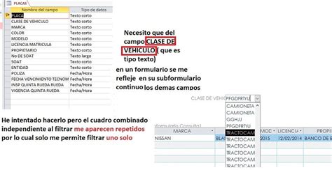 ¿vincular Cuadro Combinado Independiente Con Subformulario Continuo Microsoft Access
