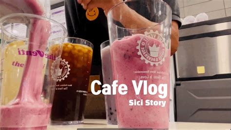 Cafe Vlog 더벤티 카페 브이로그 The Venti 🫐 블루베리 요거트 스무디 🍋 레몬 요구르탱 🧋 로얄밀크티