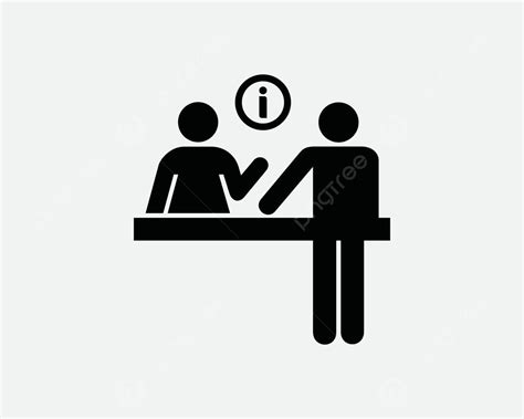 Information Counter Icon Background Customer Employee Vector