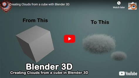Creating A Fluffy Cloud From A Cube Blender Cubed