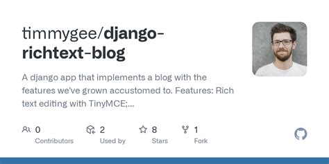 Github Timmygeedjango Richtext Blog A Django App That Implements A
