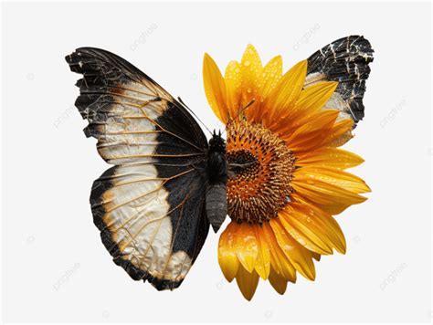 해바라기 나비 테두리 노란색 꽃 공장 Png 일러스트 및 이미지 에 대한 무료 다운로드 Pngtree