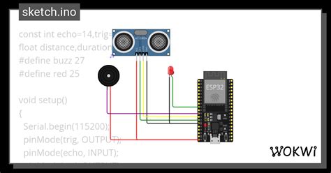 Distance Measure 1 Wokwi Esp32 Stm32 Arduino Simulator