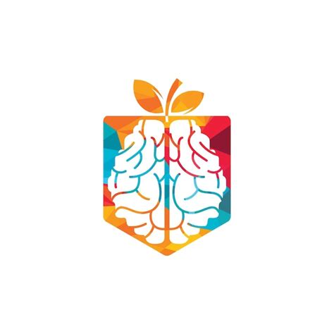 Premium Vector Orange Brain Vector Logo Design