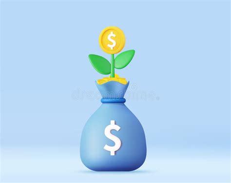 3d Money Tree Plant With Bag Money Stock Vector Illustration Of Economy Education 297192454