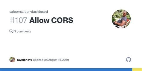 Allow Cors · Issue 107 · Saleorsaleor Dashboard · Github