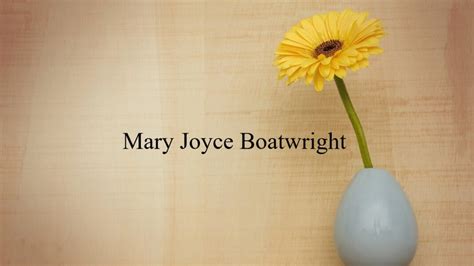 Obituary Mary Joyce Boatwright The Cullman Tribune