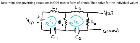Solved Determine The Governing Equations In ODE Matrix Form Chegg Com