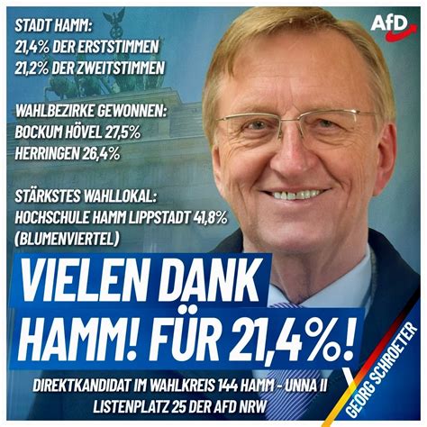 Pressemitteilung Ratsherr Georg Schroeter Aus Hamm Zieht In Den Bundestag Ein Ein Sieg Für