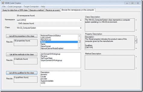 Free Wmi Code Creator Generate Vbscript C And Vbnet Code That