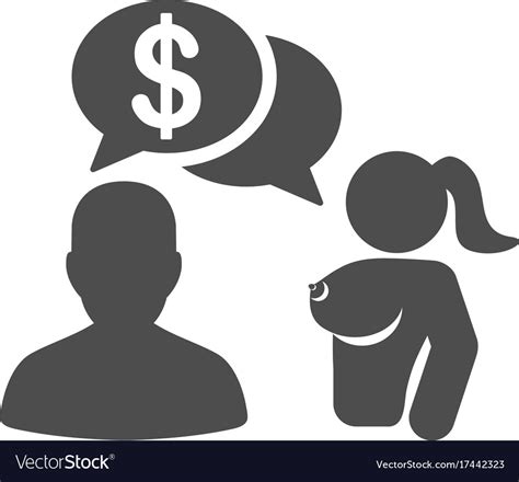 Commercial Adult Chat Flat Icon Royalty Free Vector Image