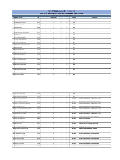 Evaluación Curricular Cas 001 2024 Mph Pdf