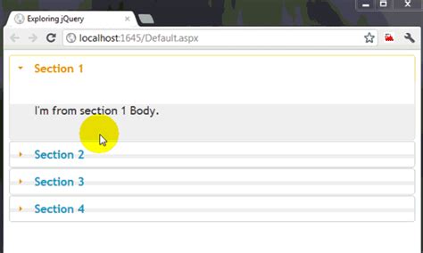 Jquery Accordion Widget