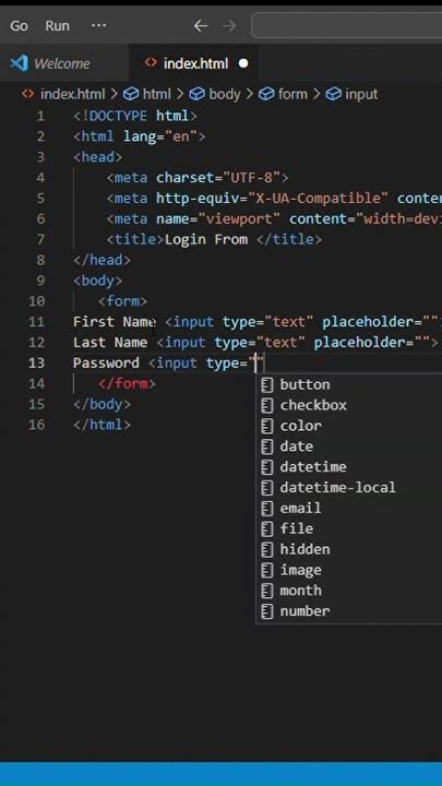 Create Login From Using Html Coding Viral Basichtml Newshorts Dailyshorts Code With Ankit