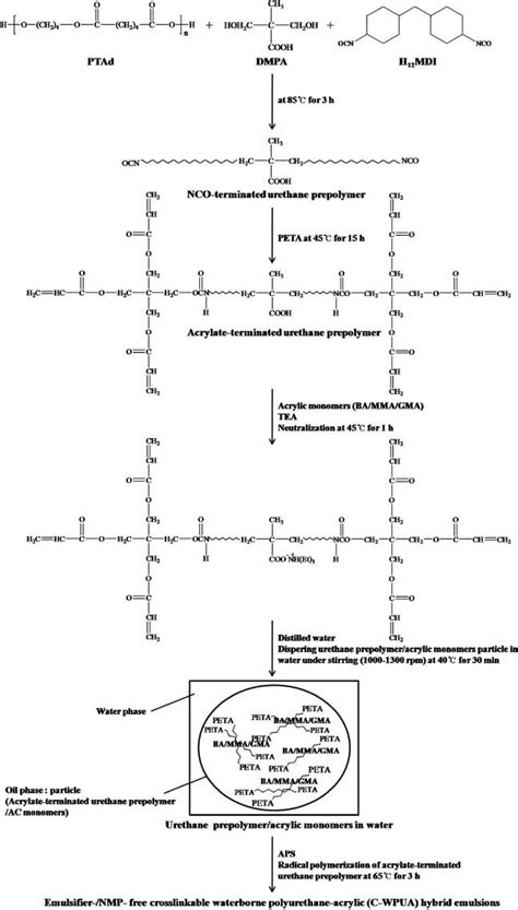 Synthesis Process Of Emulsifier Nmp Free Crosslinkable Waterborne Download Scientific Diagram