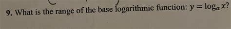 What Is The Range Of The Base Logarithmic Function