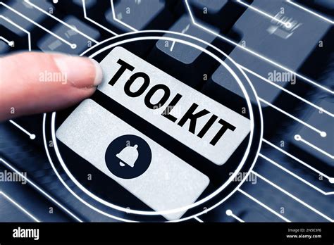 Sign Displaying Toolkit Business Showcase Set Of Tools Kept In A Bag