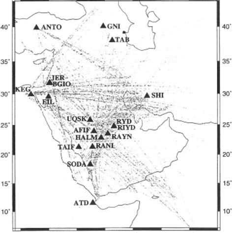 Distribution Of Ray Path Coverage For Love Wave Download Scientific Diagram