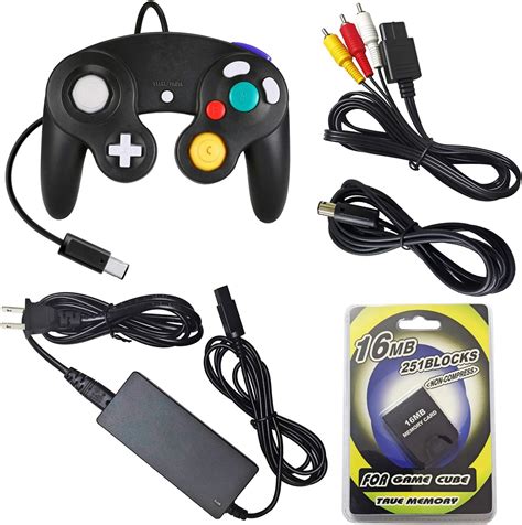 Areme Accessories Bundle Compatible With Gamecube Ac Power Supply Adapter Av