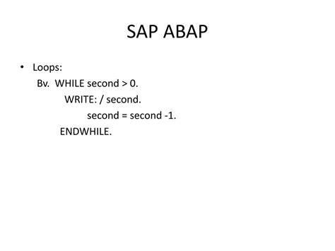 Ppt Sap Abap Powerpoint Presentation Free Download Id2931629